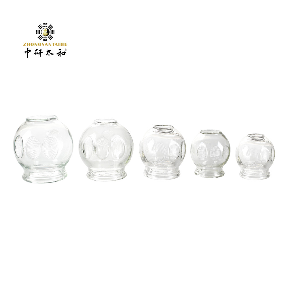 5pcs Glass Fire Cupping Set Hijama นวดดูดสูญญากาศพร้อมกล่อง
